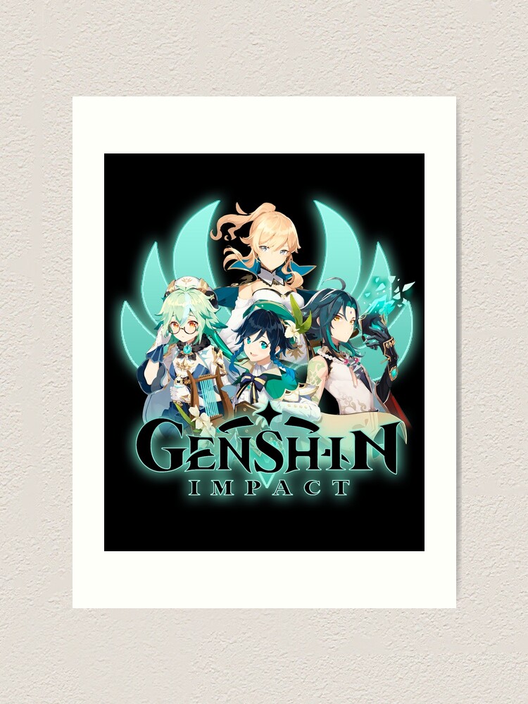"Genshin Impact Anemo Characters" Art Print for Sale by gabyshiny ...
