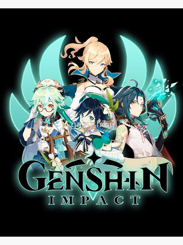 "Genshin Impact Anemo Characters" Art Print by gabyshiny | Redbubble
