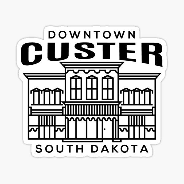 "Downtown Custer SD" Sticker for Sale by HalpinDesign | Redbubble