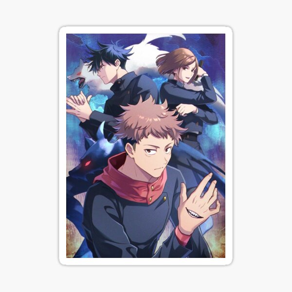 "team of yuji" Sticker by Michaeldavis81 | Redbubble