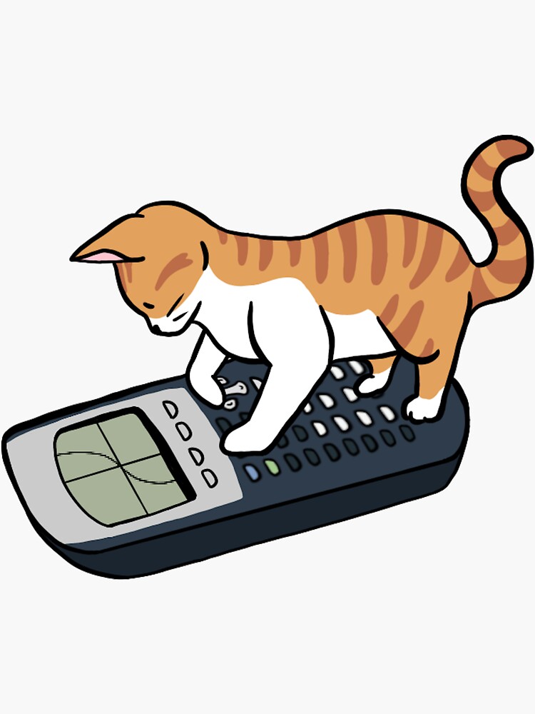 "Calculating Cat" Sticker for Sale by JoostLover67 | Redbubble