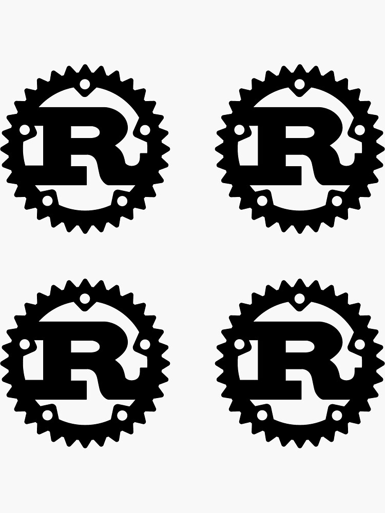 "4x Rust logo" Sticker for Sale by lambda- | Redbubble
