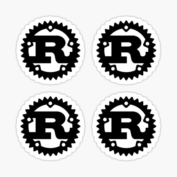 "4x Rust logo" Sticker for Sale by lambda- | Redbubble