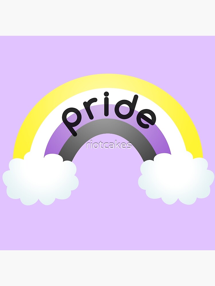 "Non-Binary Rainbow Pride" Poster by riotcakes | Redbubble