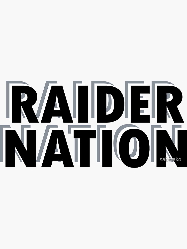 "Raider Nation" Sticker for Sale by sabinako | Redbubble