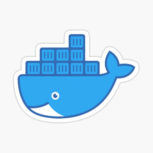 "1x Docker logo" Sticker by lambda- | Redbubble