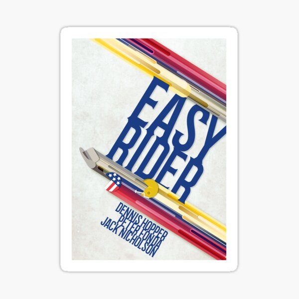 "Easy Rider Movie Poster" Sticker by WASABISQUID | Redbubble