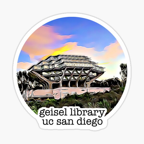 "Geisel Library UC San Diego" Sticker for Sale by TatianaPodhajny ...