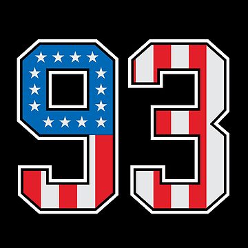 "93 American Lucky Number Ninety-three United States Flag" Lightweight ...