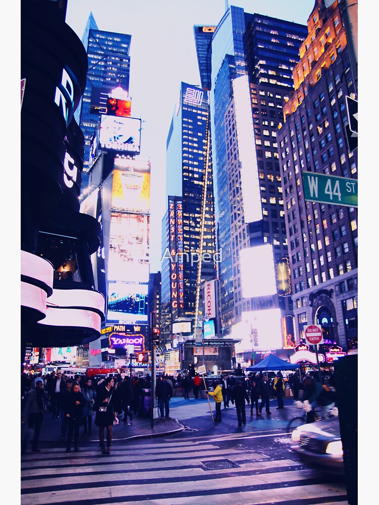 "Times Square" Sticker by Amped | Redbubble