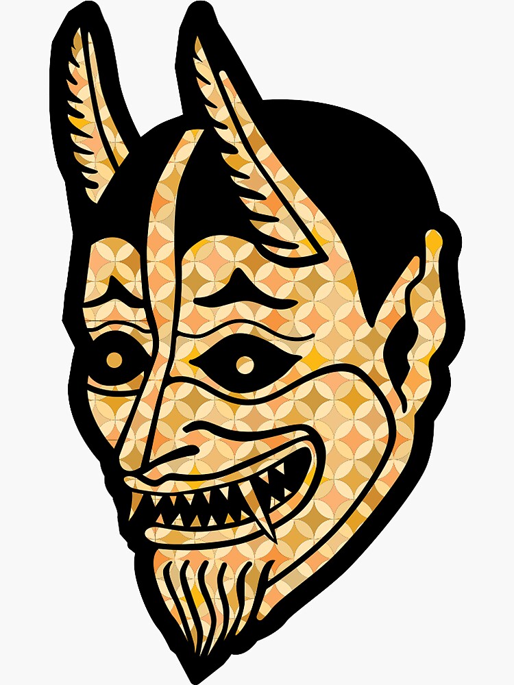 "Oni San #3" Sticker for Sale by badoken | Redbubble
