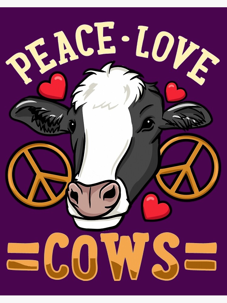 Paper Peace Love Cows cardstock round Papercraft etna.com.pe