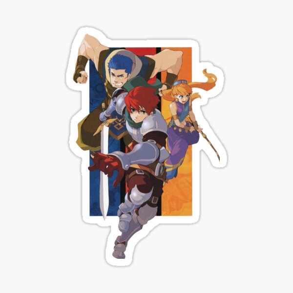 "Adol, Dogi, and Aisha" Sticker for Sale by MyopicMirror | Redbubble