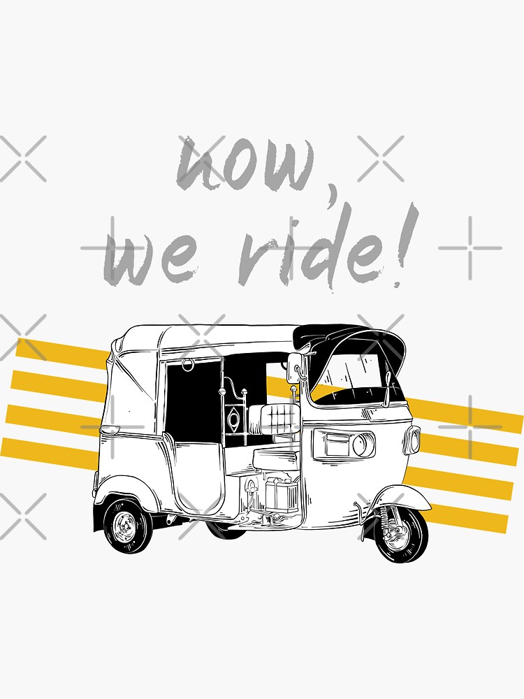 "Now, We Ride!" Sticker for Sale by KidRonin | Redbubble
