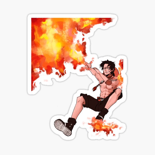"Fire Fist Ace" Sticker by Bskizzle | Redbubble