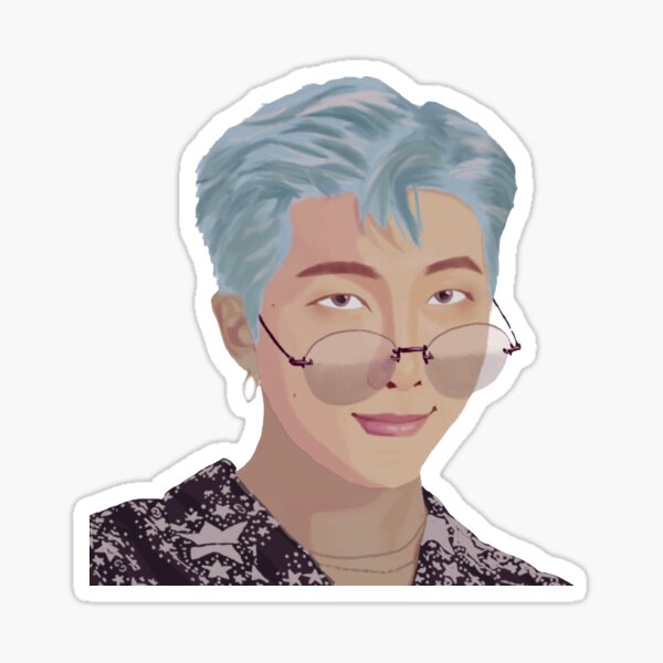 "BTS RM" Sticker for Sale by mimikkuma | Redbubble