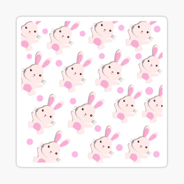 "pink bunny" Sticker by JShoppe | Redbubble
