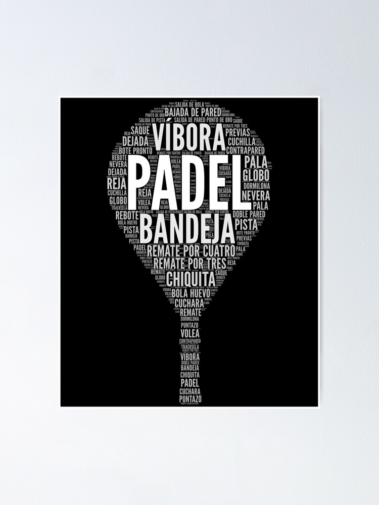 "Paddle Tennis Padel Word Art" Poster by playloud | Redbubble