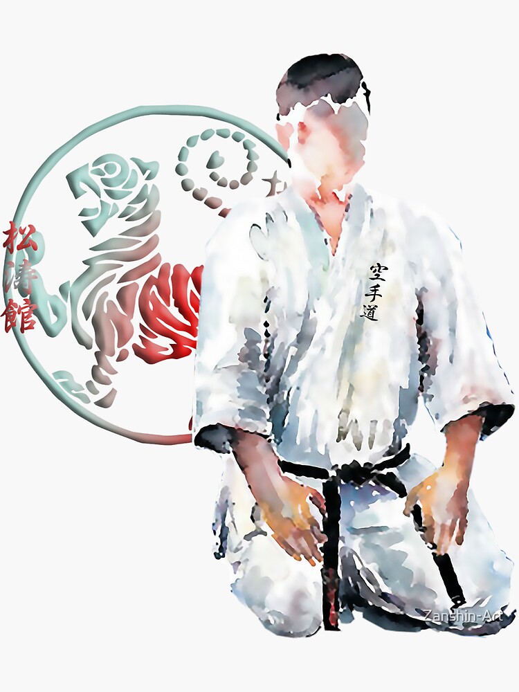 "Shotokan Karate Seiza Mukuso - Martial Arts" Sticker by Zanshin-Art ...