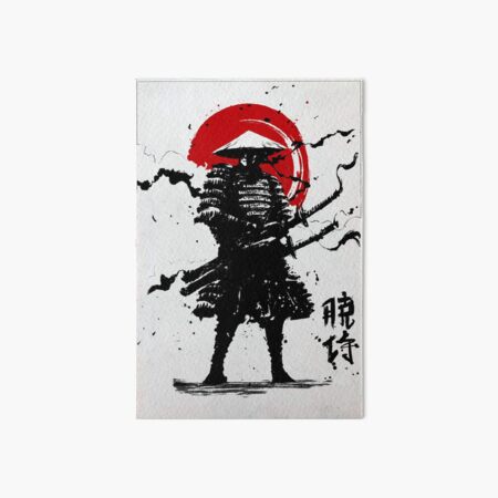 "Japanese Samurai Red Moon Art" Art Board Print by TryDobson | Redbubble
