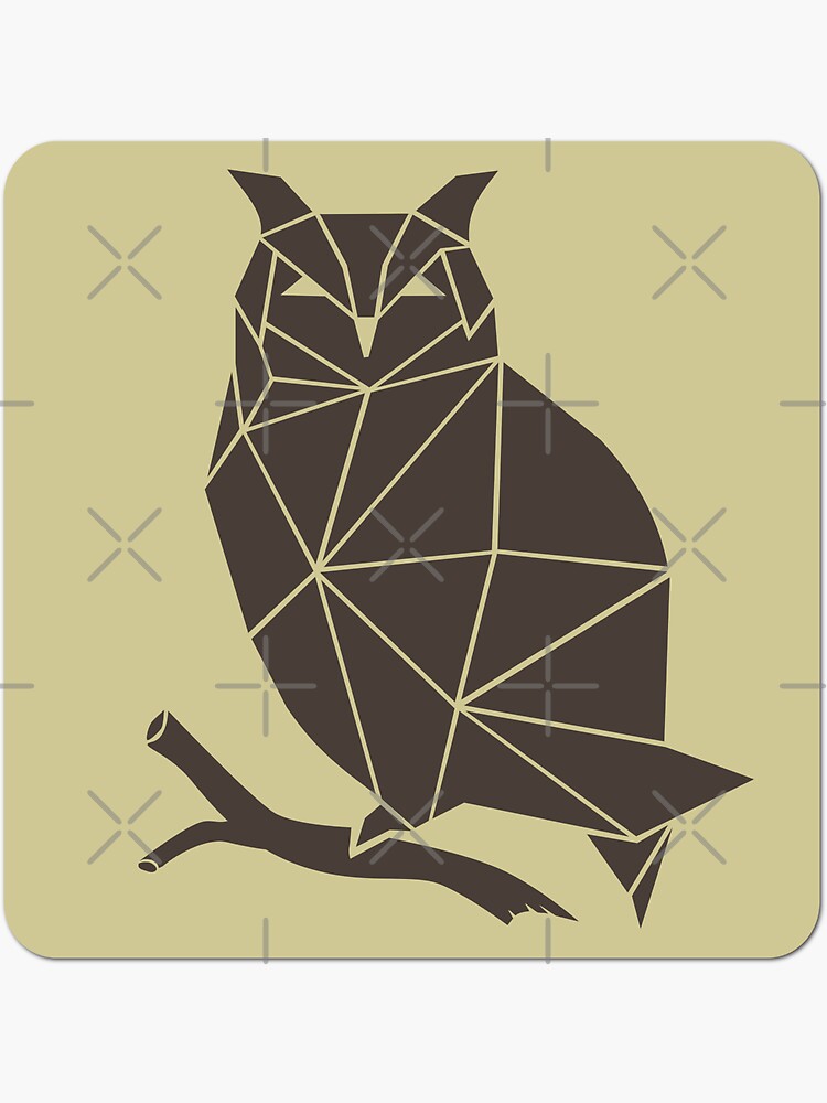 "Geometric Owl" Sticker for Sale by FOX1999-Design | Redbubble