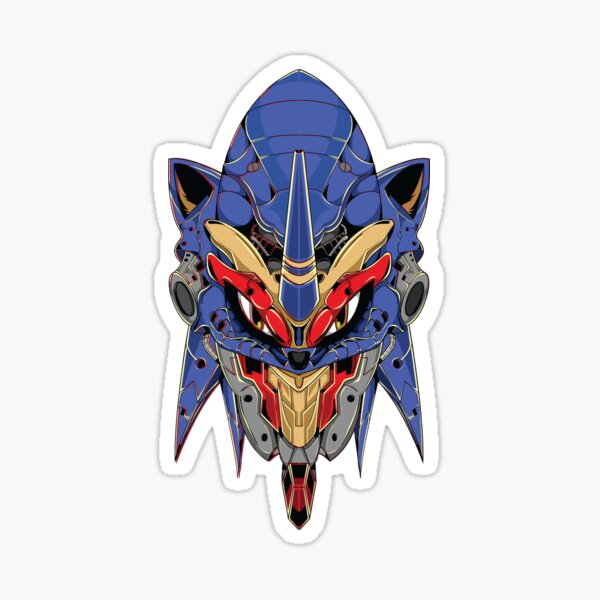 "Mecha Sonic" Sticker by Javakun | Redbubble