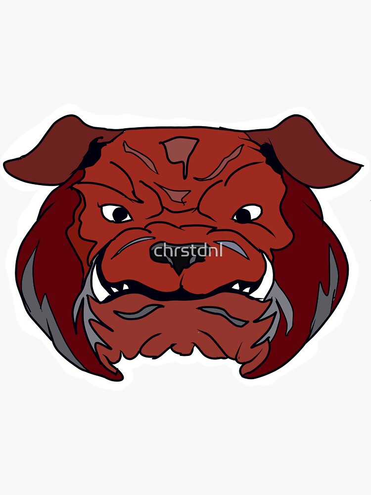 "Angry dog face" Sticker by chrstdnl | Redbubble