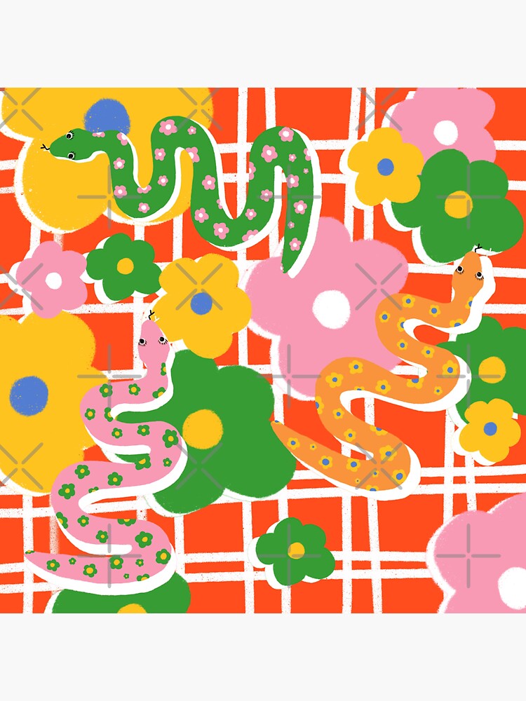 "Snakes" Sticker by DukaDevi | Redbubble