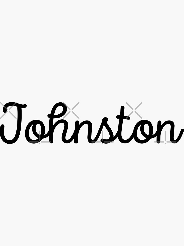 "Johnston" Sticker by Taumaturgo | Redbubble