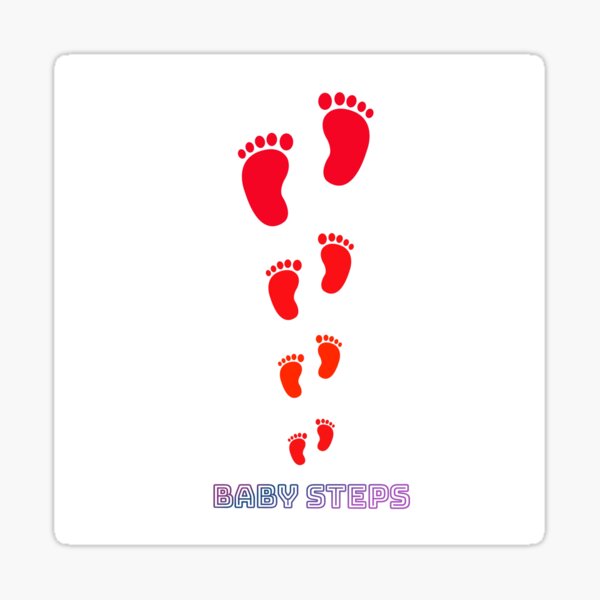"Baby steps" Sticker by ShreeRadheArts | Redbubble
