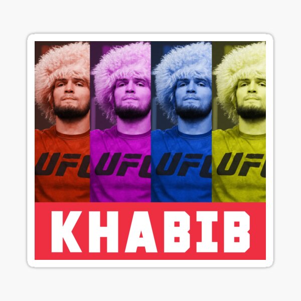 "Khabib Nurmagomedov design" Sticker by NickNateDiaz | Redbubble