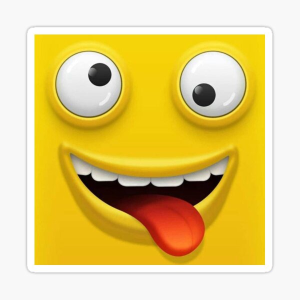 "Yellow Funny Face" Sticker by Mywaymylife | Redbubble