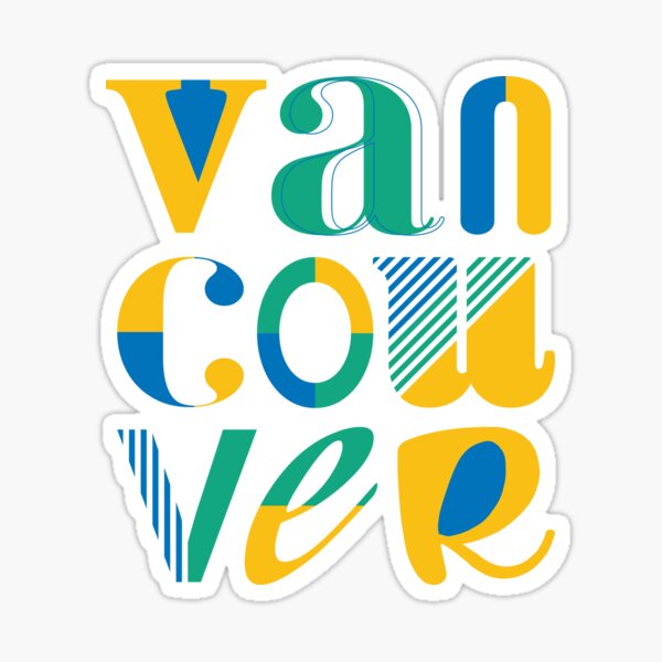 "Vancouver typography" Sticker for Sale by stu-dio-art | Redbubble