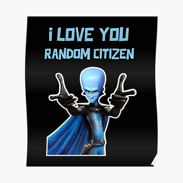 "MEGAMIND - Random Citizen" Poster for Sale by Elysia-Bliss | Redbubble