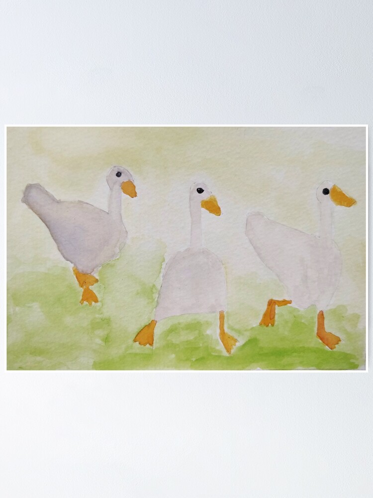 "Duck Triplets" Poster by mabitoioart | Redbubble
