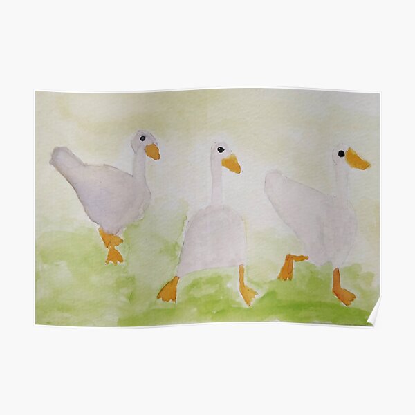"Duck Triplets" Poster by mabitoioart | Redbubble