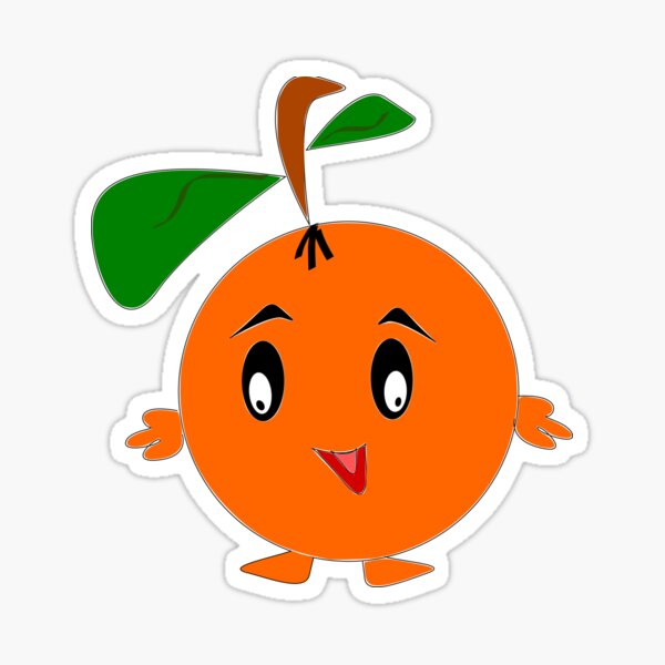 "Orange Buddy" Sticker for Sale by DinyDraws | Redbubble