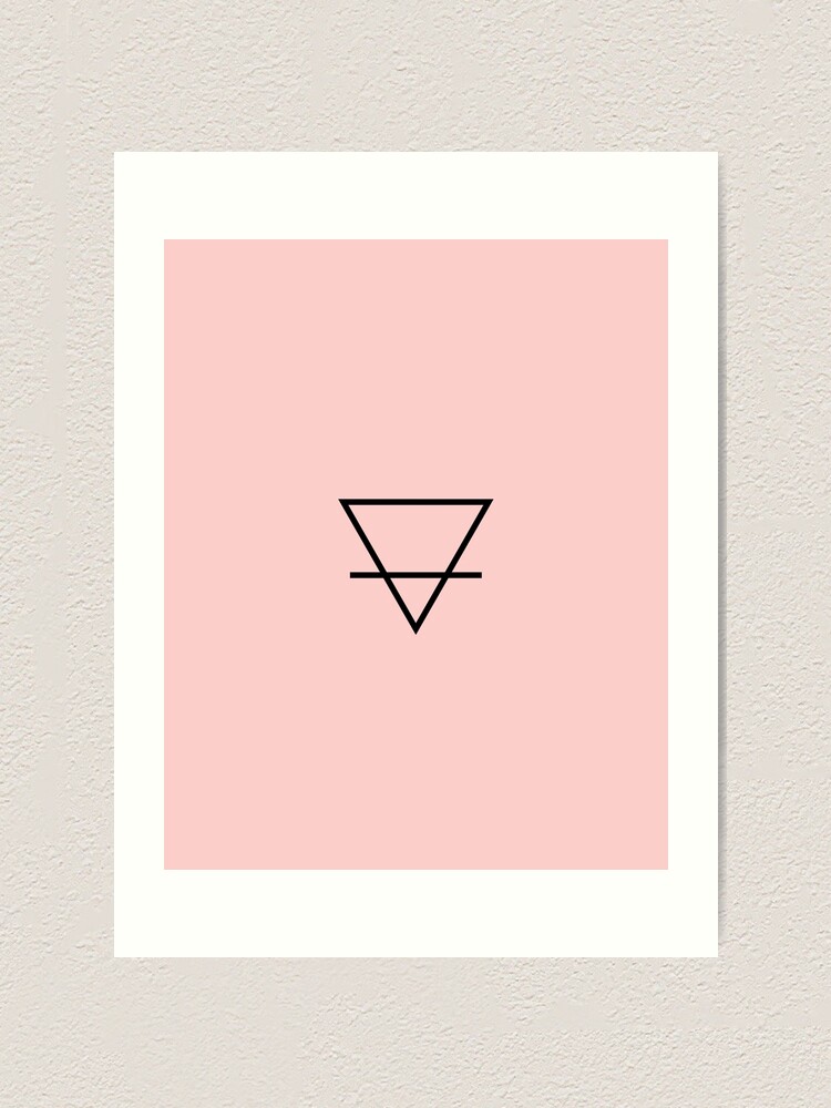 "Earth symbol astology sign black triangle Alchemy earth symbol blush ...