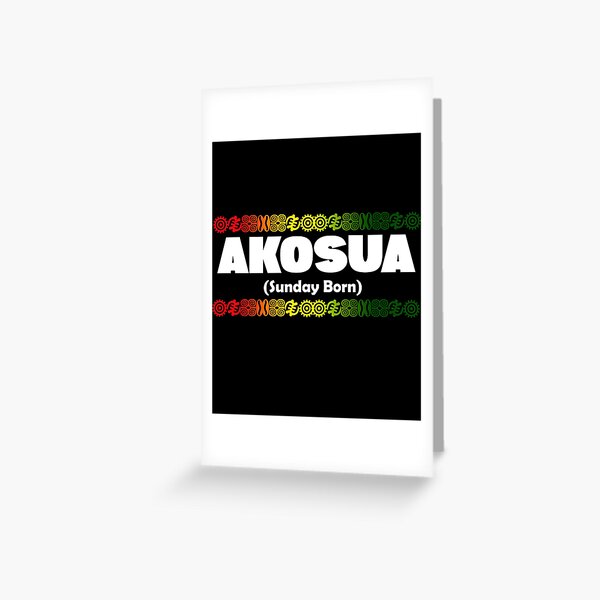 "ASEDA Ghana Akan Name Akosua Sunday born with Adinkra Afro gift ...
