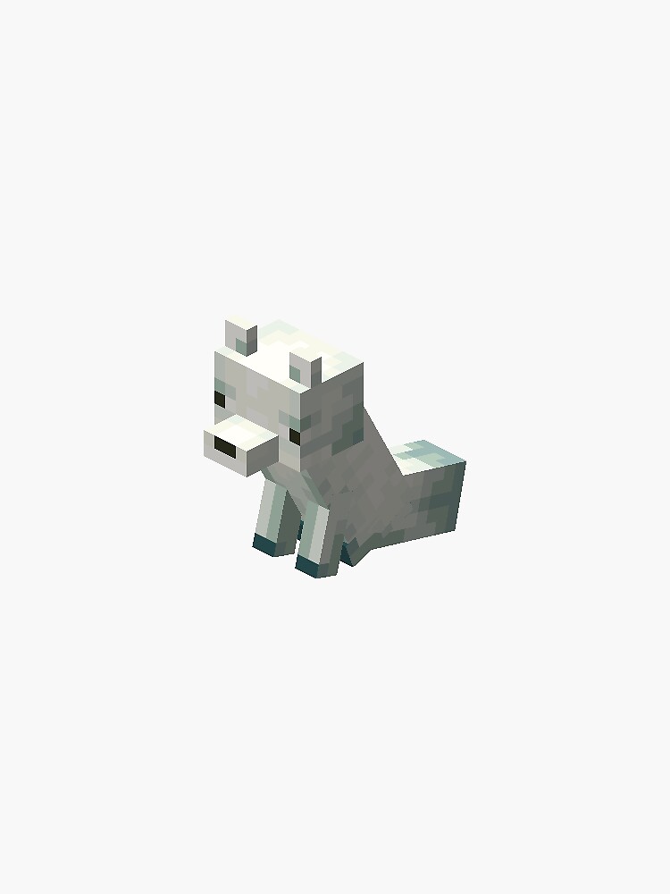 "minecraft arctic fox sticker" Sticker for Sale by aestheticvibing ...