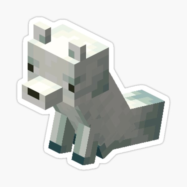 "minecraft arctic fox sticker" Sticker for Sale by aestheticvibing ...