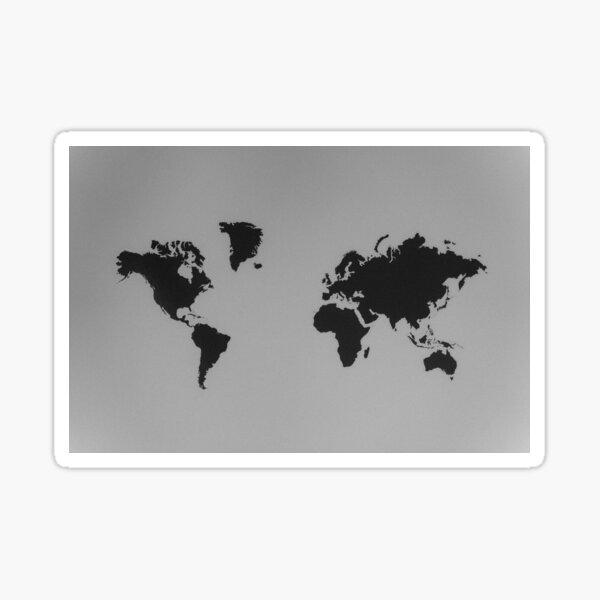 "World Map Aesthetic" Sticker for Sale by funtees55 | Redbubble