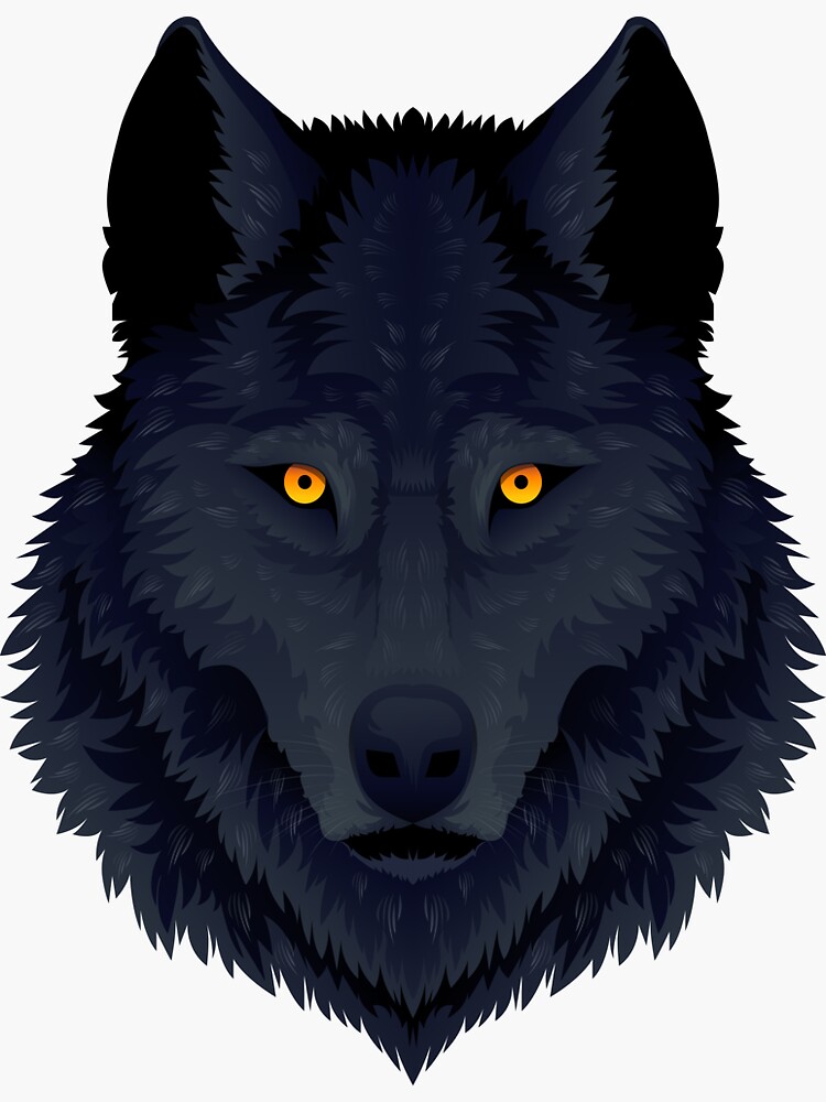 "Wolf face" Sticker by JALAZARY | Redbubble