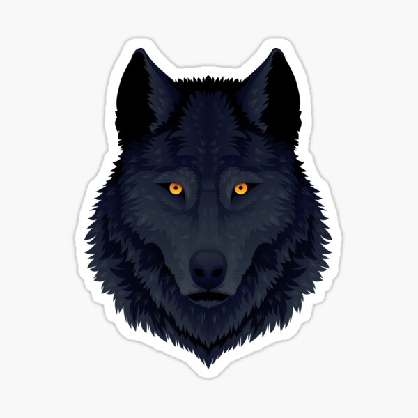 "Wolf face" Sticker by JALAZARY | Redbubble