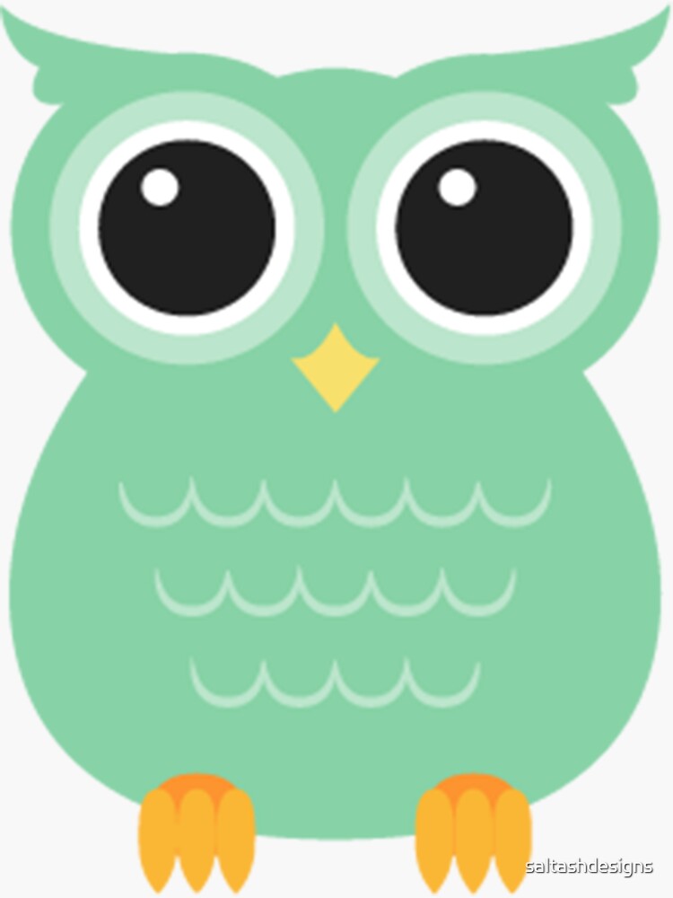 "Cute Hooty Owlet Owl" Sticker for Sale by saltashdesigns | Redbubble
