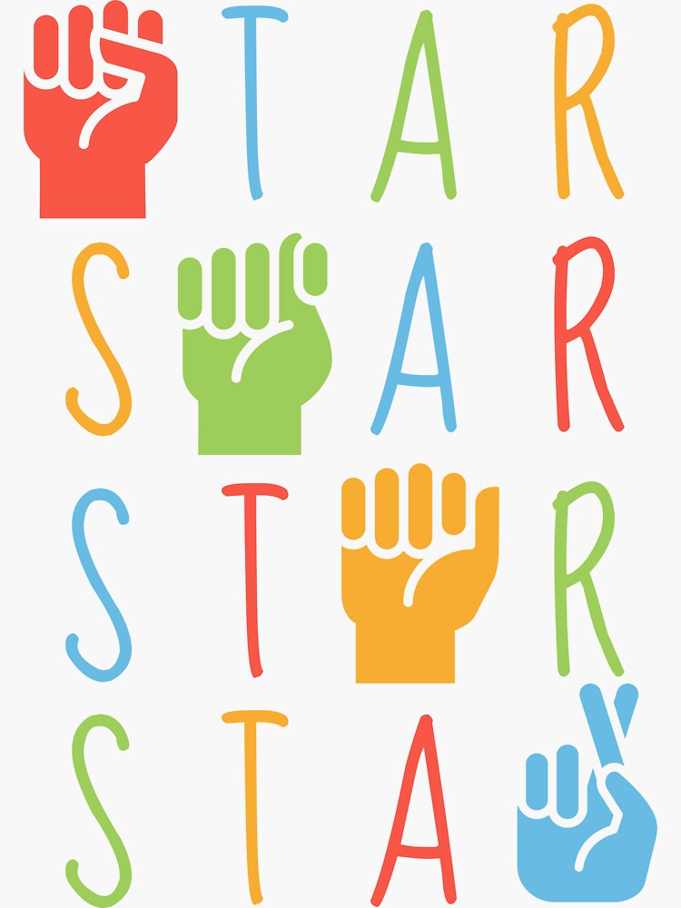 "ASL Star- Kids American Sign Language" Sticker for Sale by Makaylamrm ...