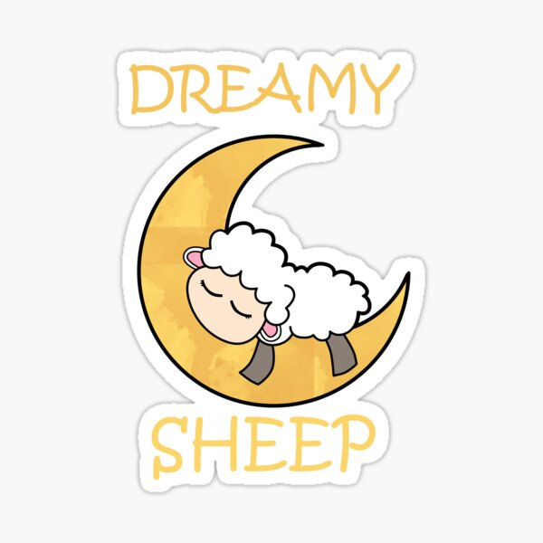 "Sheep cute moon sheep" Sticker by Imutobi | Redbubble