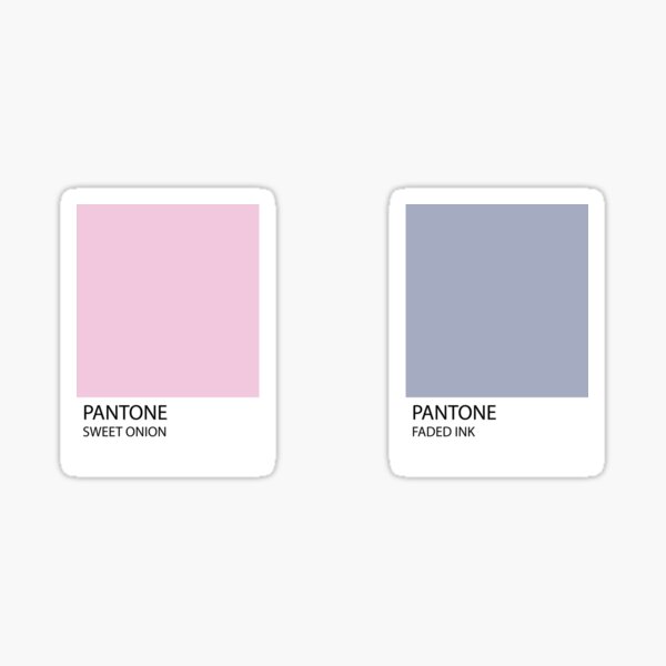"SWEET ONION AND FADED INK PANTONE" Sticker by ParisBach | Redbubble