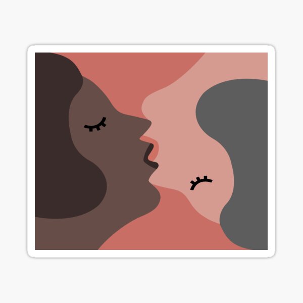 "Love Kiss Couple" Sticker for Sale by DesignsPlanet26 | Redbubble