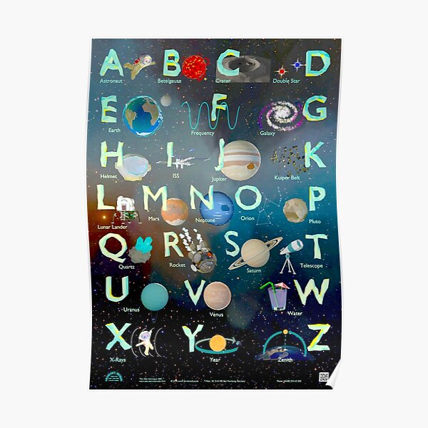 "The Alex Astronaut ABC - Alphabet Poster" Poster by GordonsArcade ...